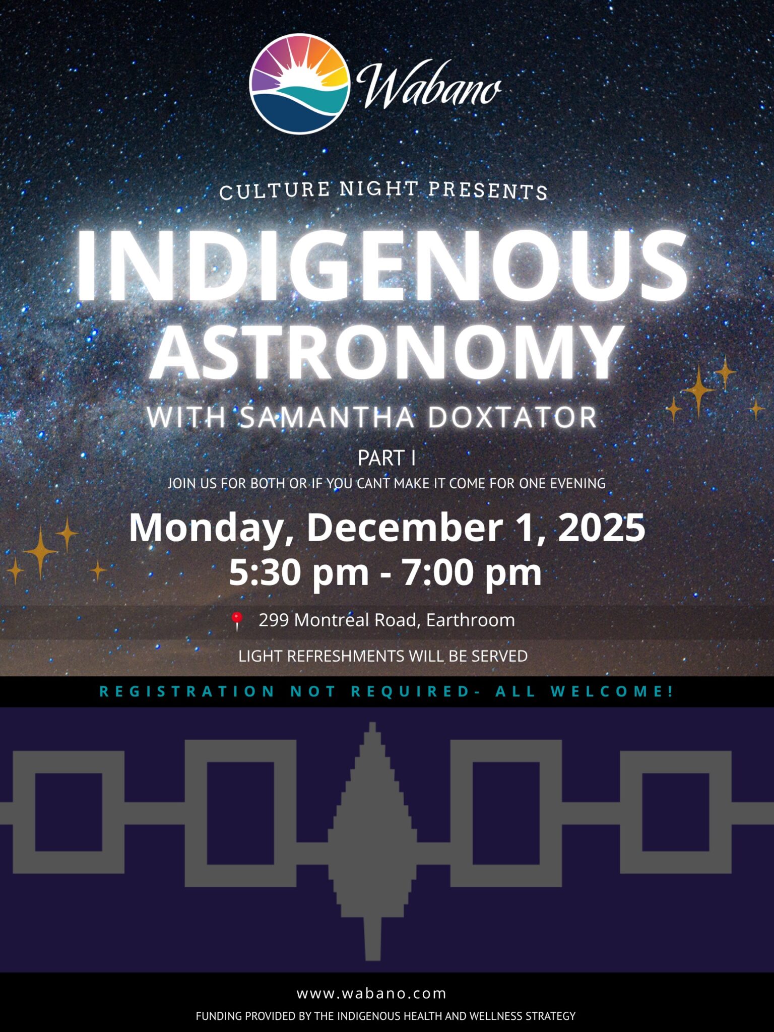 Culture Night With Samantha Doxtator - Wabano Centre