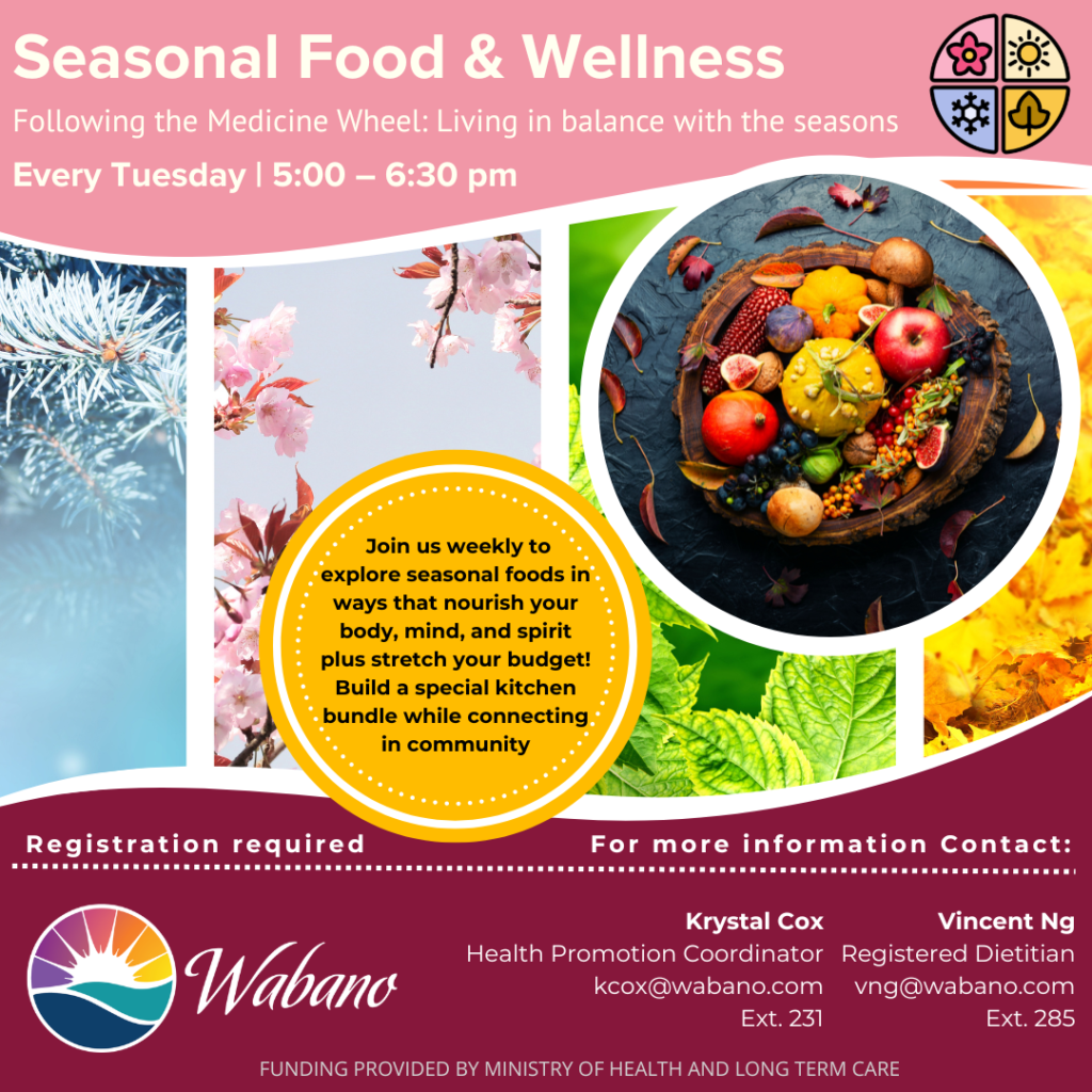 Seasonal Food and Wellness - Wabano Centre